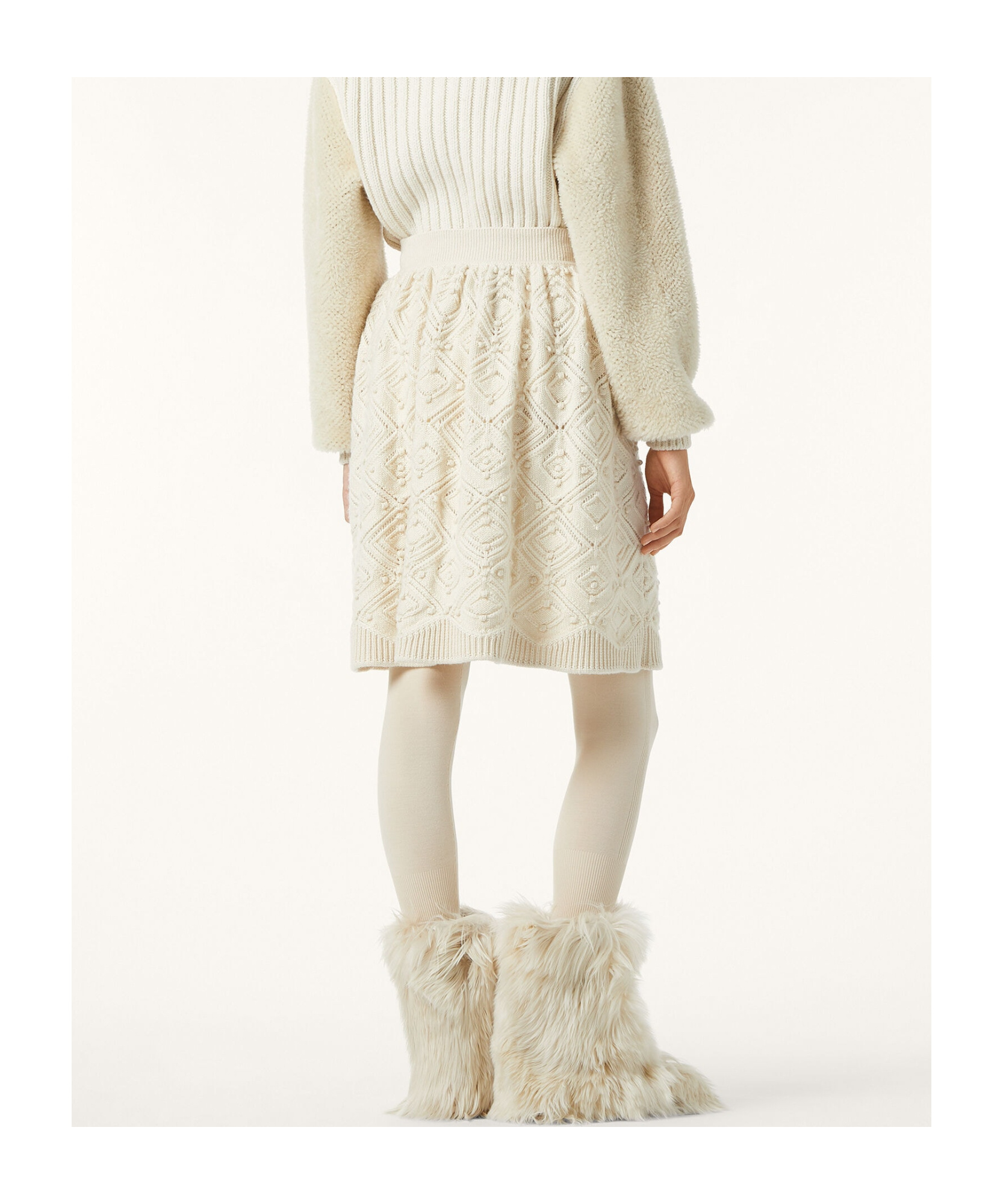 LORO PIANA Loro Piana Cashmere Knitted Midi Skirt